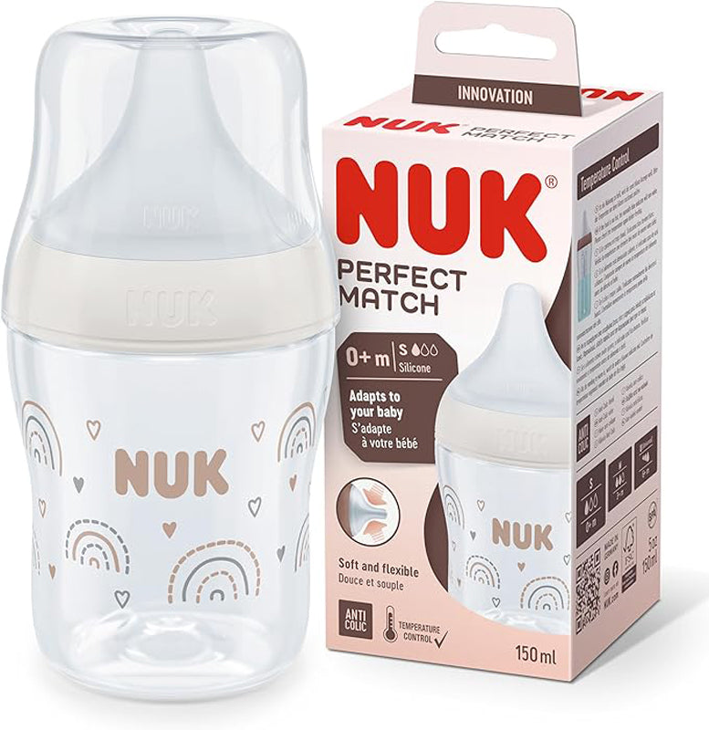 NUK Perfect Match Temperature Control 150ml Rainbow at Baby City