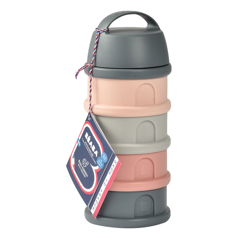 Béaba Snack Storage Stacked Formula Milk Container Pink l Baby City UK