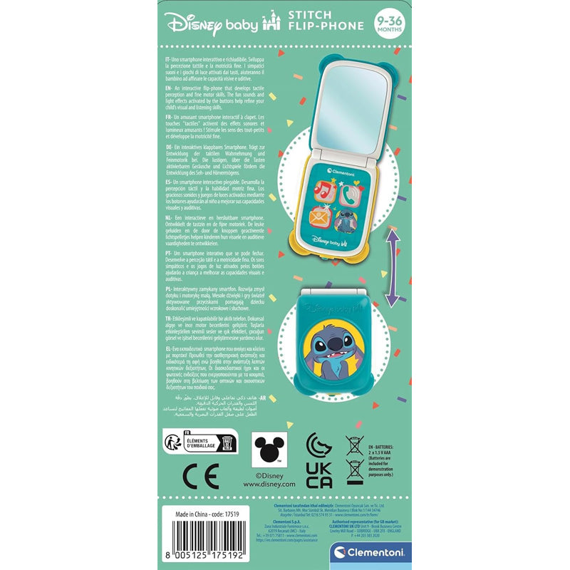Clementoni Disney Stitch Flip Phone – Baby City