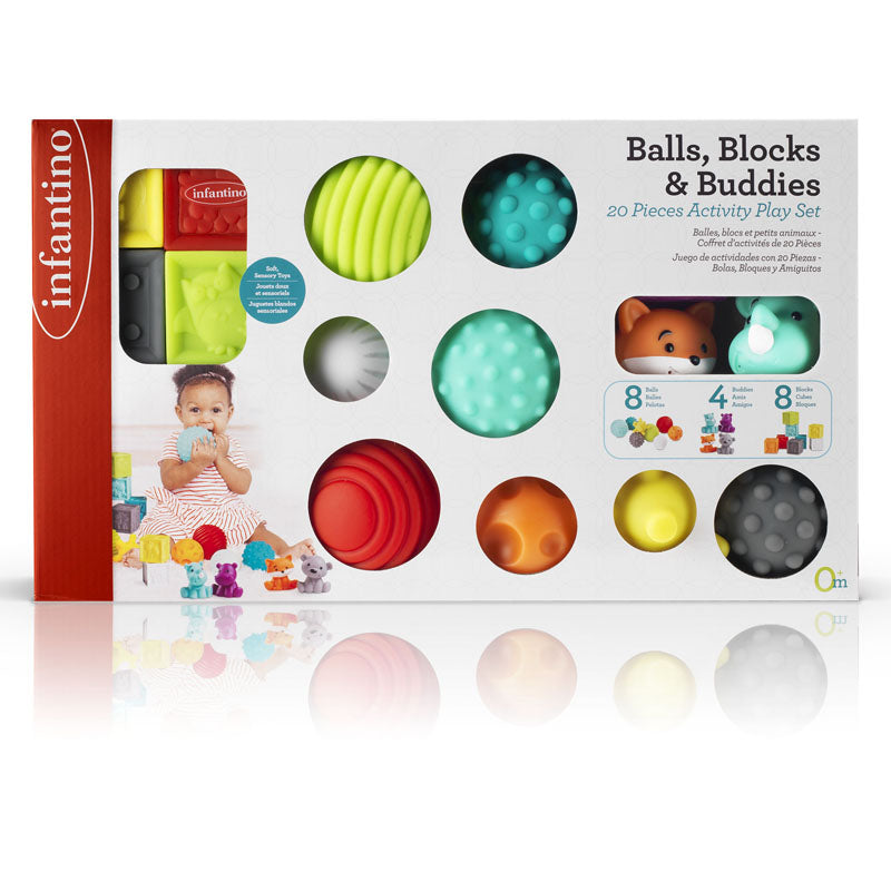 Infantino Sensory Balls, Blocks & Buddies Set l Baby City UK