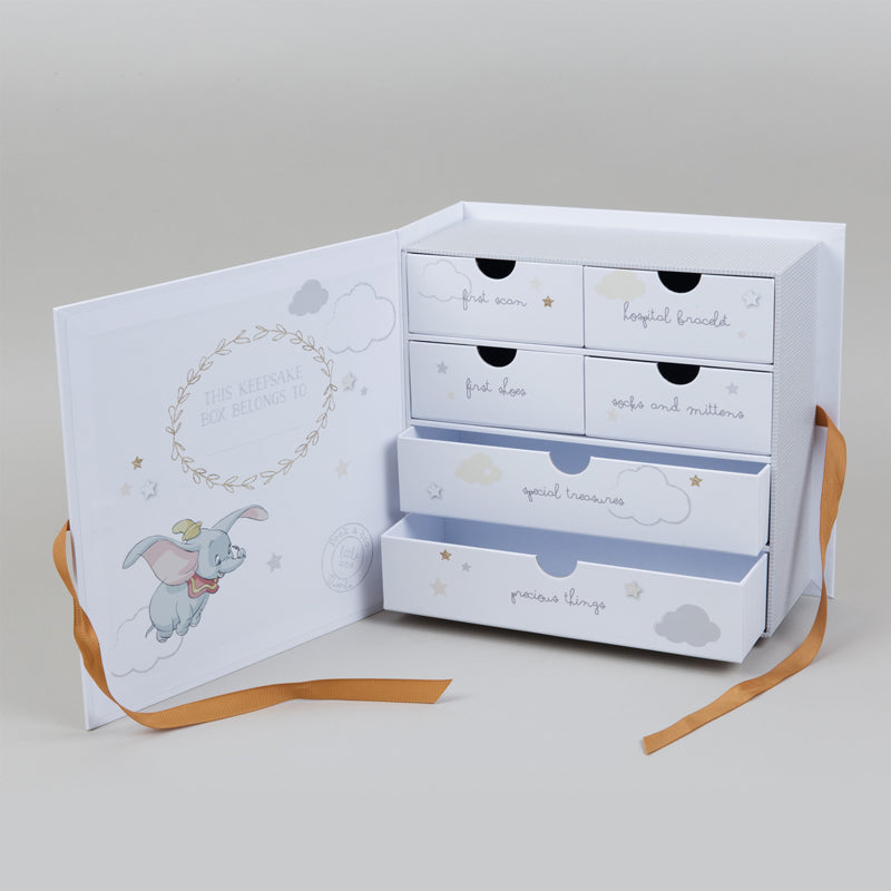 Disney Magical Beginnings Paperwrap Keepsake Box With 6 Drawers Dumbo l ...