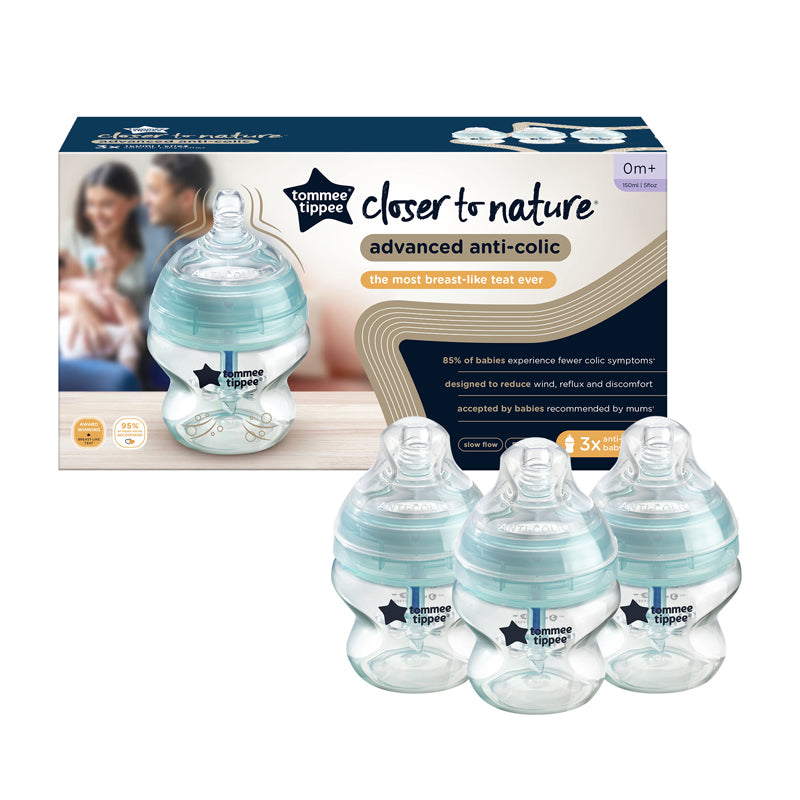 Tommee Tippee Advanced Anti-Colic Bottle 150ml 3Pk l Baby City UK