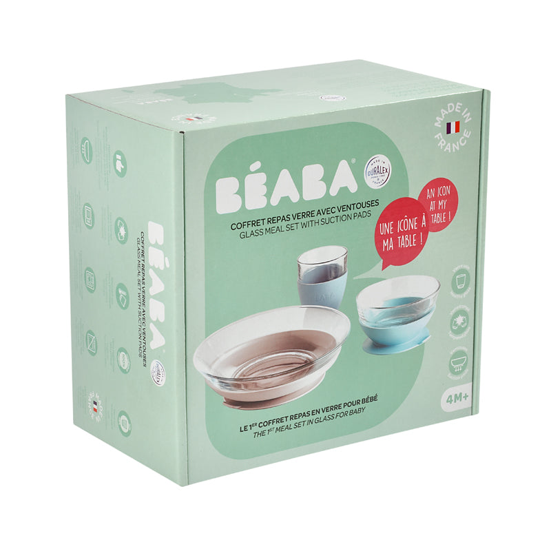 Béaba Glass Meal 3pcs Set Jungle l Baby City UK