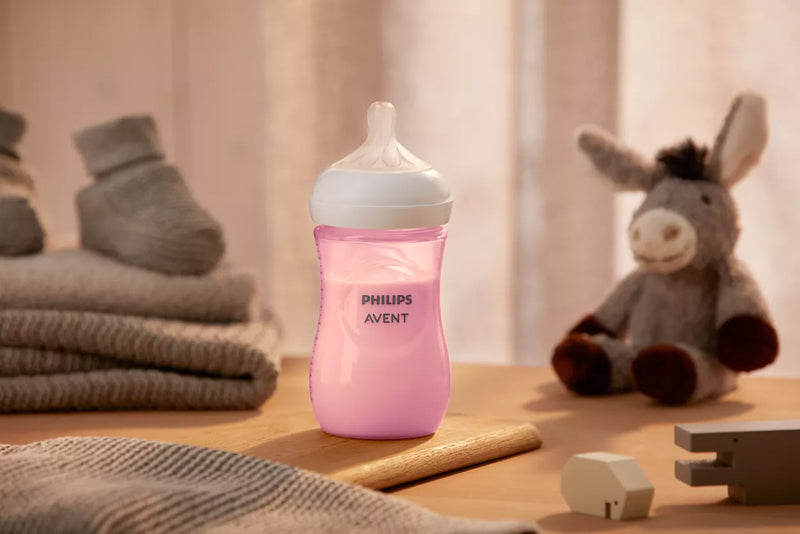 Philips Avent Natural Response 3.0 Bottle Pink 260ml At Baby City